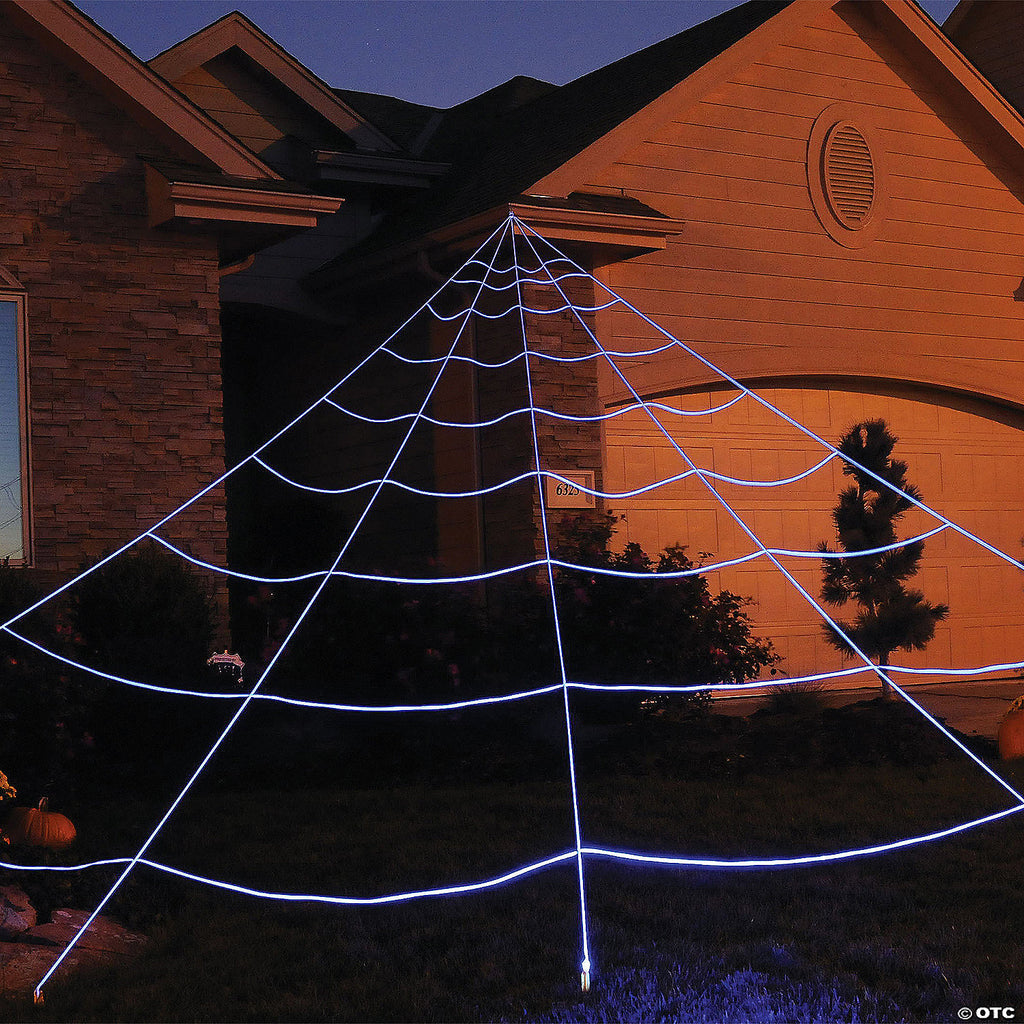 24 Ft LED Spider Web Yard Decor – Dapper Cadaver Props