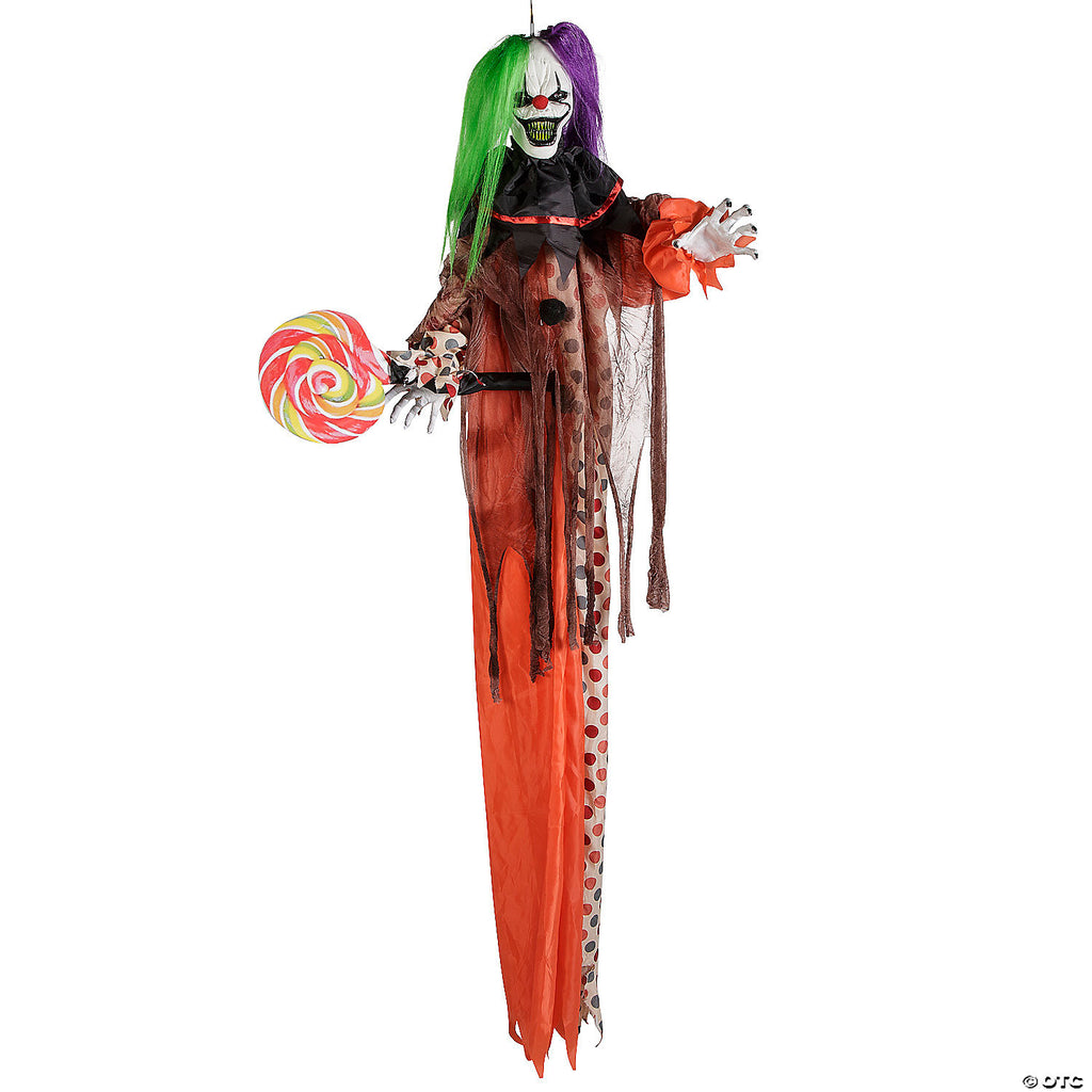 4 Ft Hanging Animated Carnival Clown – Dapper Cadaver Props
