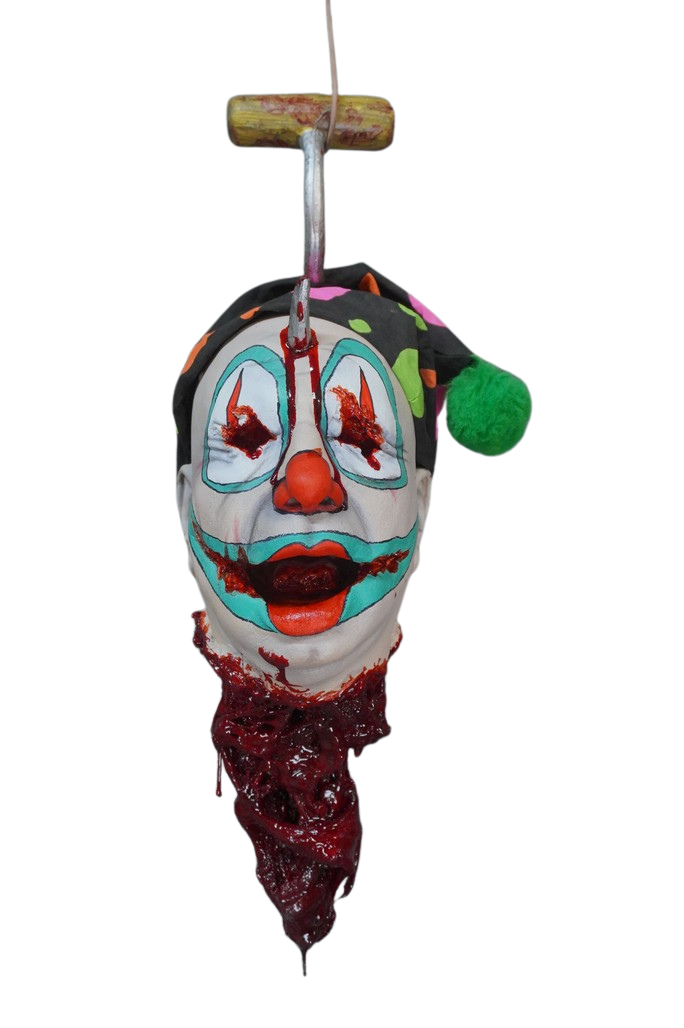 Deadpan Clown Head Dangler – Dapper Cadaver Props