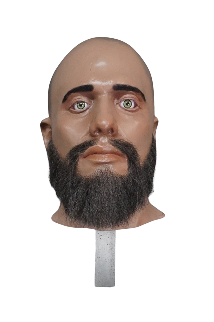 Bearded David Head Prop with Aluminum Tube Hardware – Dapper Cadaver Props