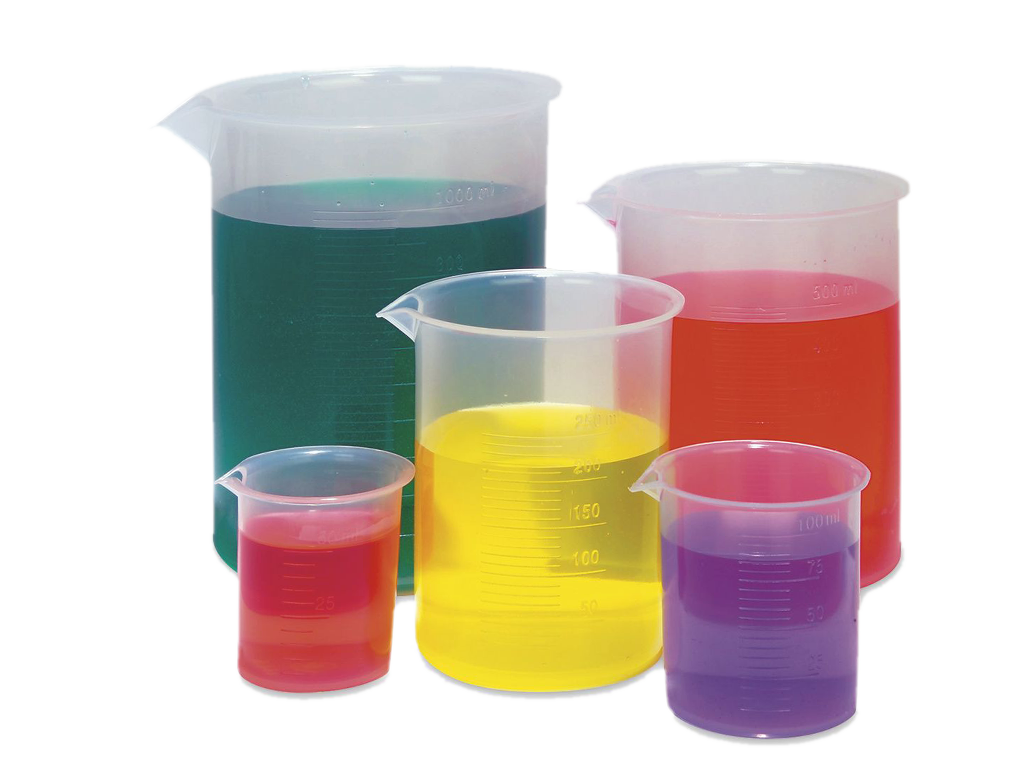 Plastic Graduated Beaker Set - Scientific Decor – Dapper Cadaver Props