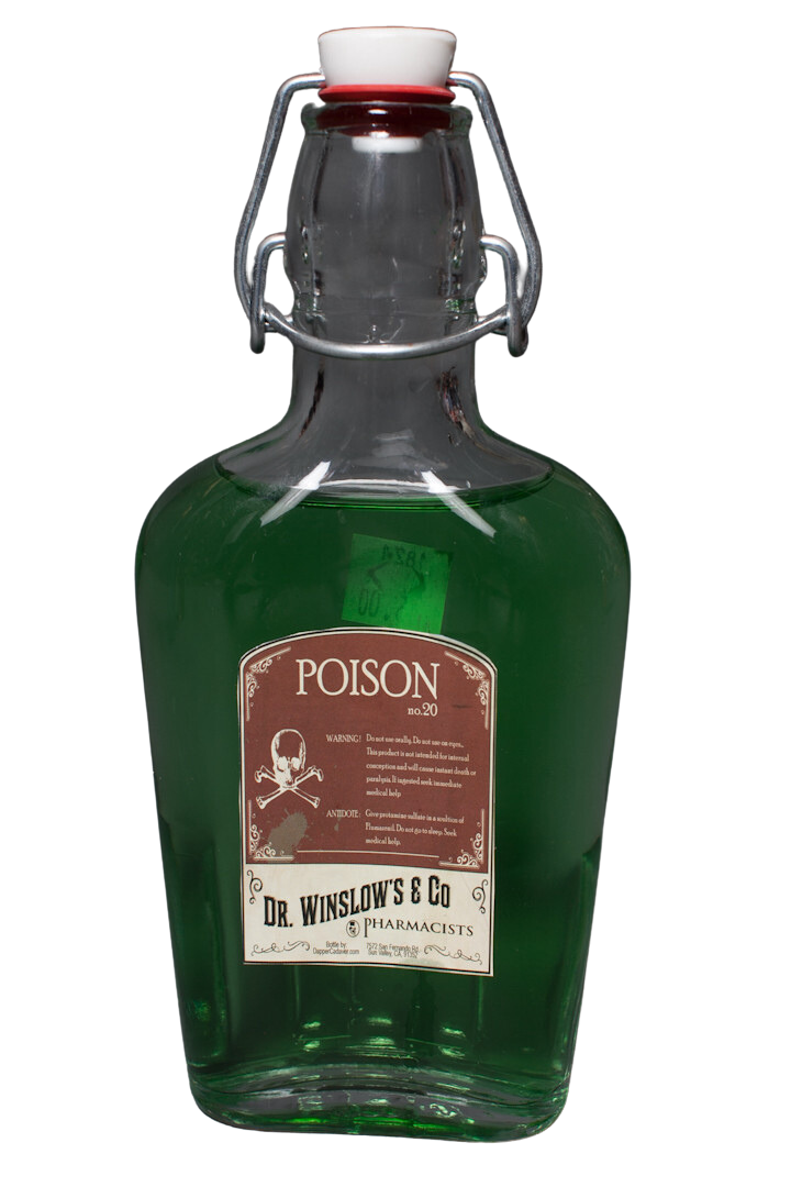 Vintage Poison Bottle Prop – Dapper Cadaver Props