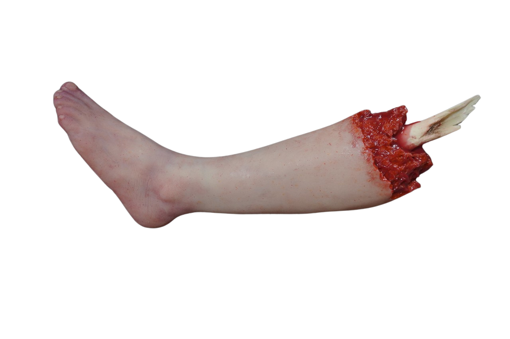 Silicone Nick Leg with Exposed Bone – Dapper Cadaver Props