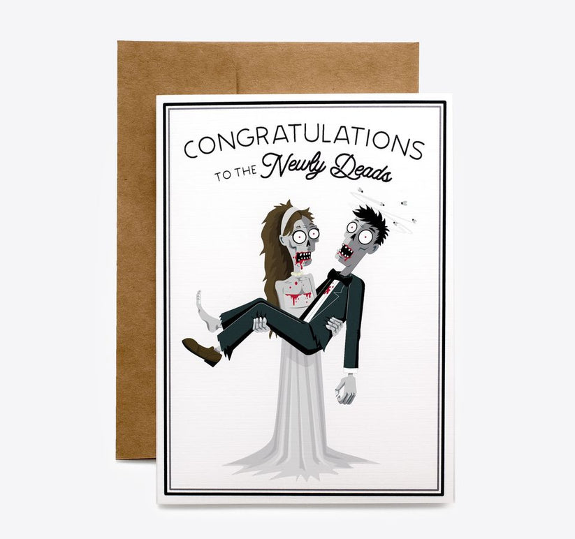 Zombie Newly Dead Wedding Card – Dapper Cadaver Props