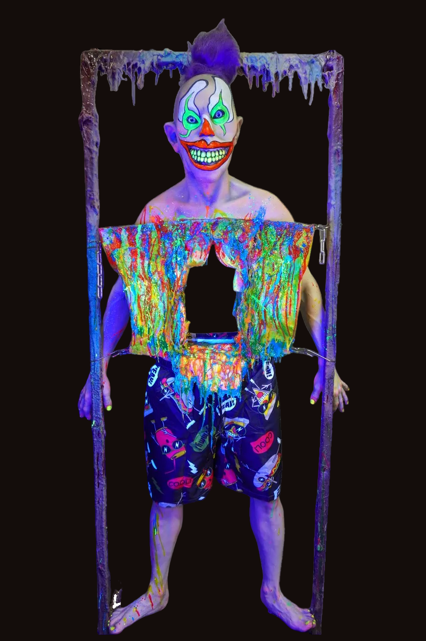 Blacklight Glowing Gutters the Clown Autopsy Photo Op with Pass-Throug ...