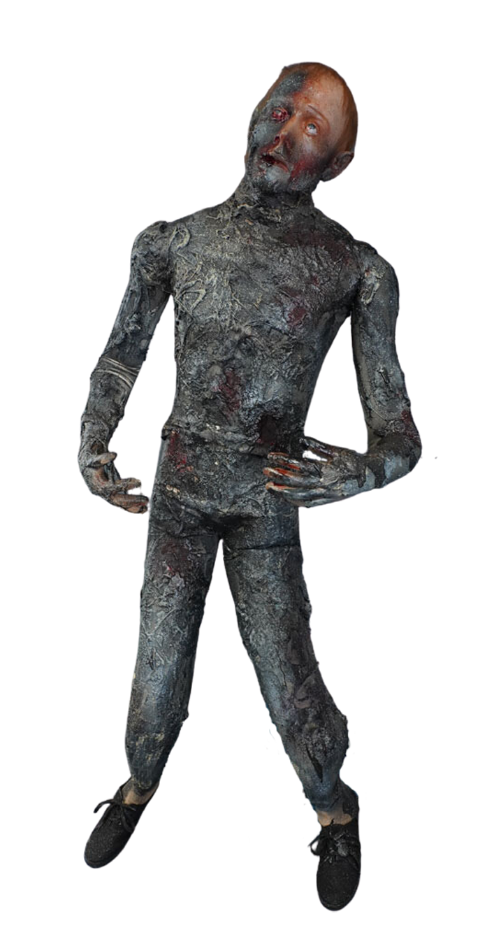 Burnt Poseable Joe Figure Prop – Dapper Cadaver Props