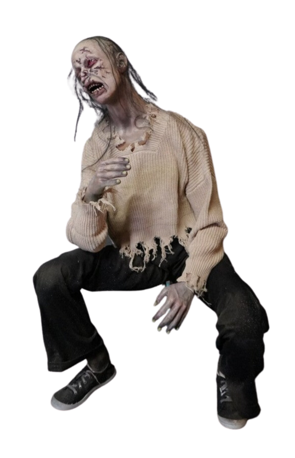 Crouching Carmen Zombie Figure – Dapper Cadaver Props