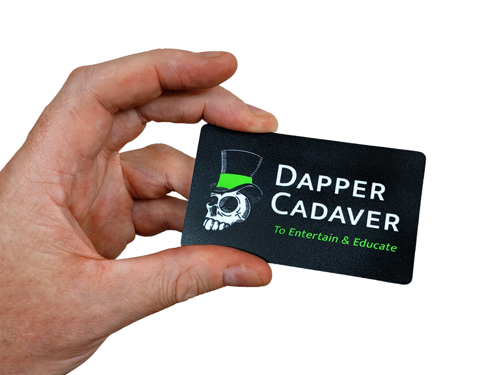 Dapper Cadaver T Card Dapper Cadaver Props