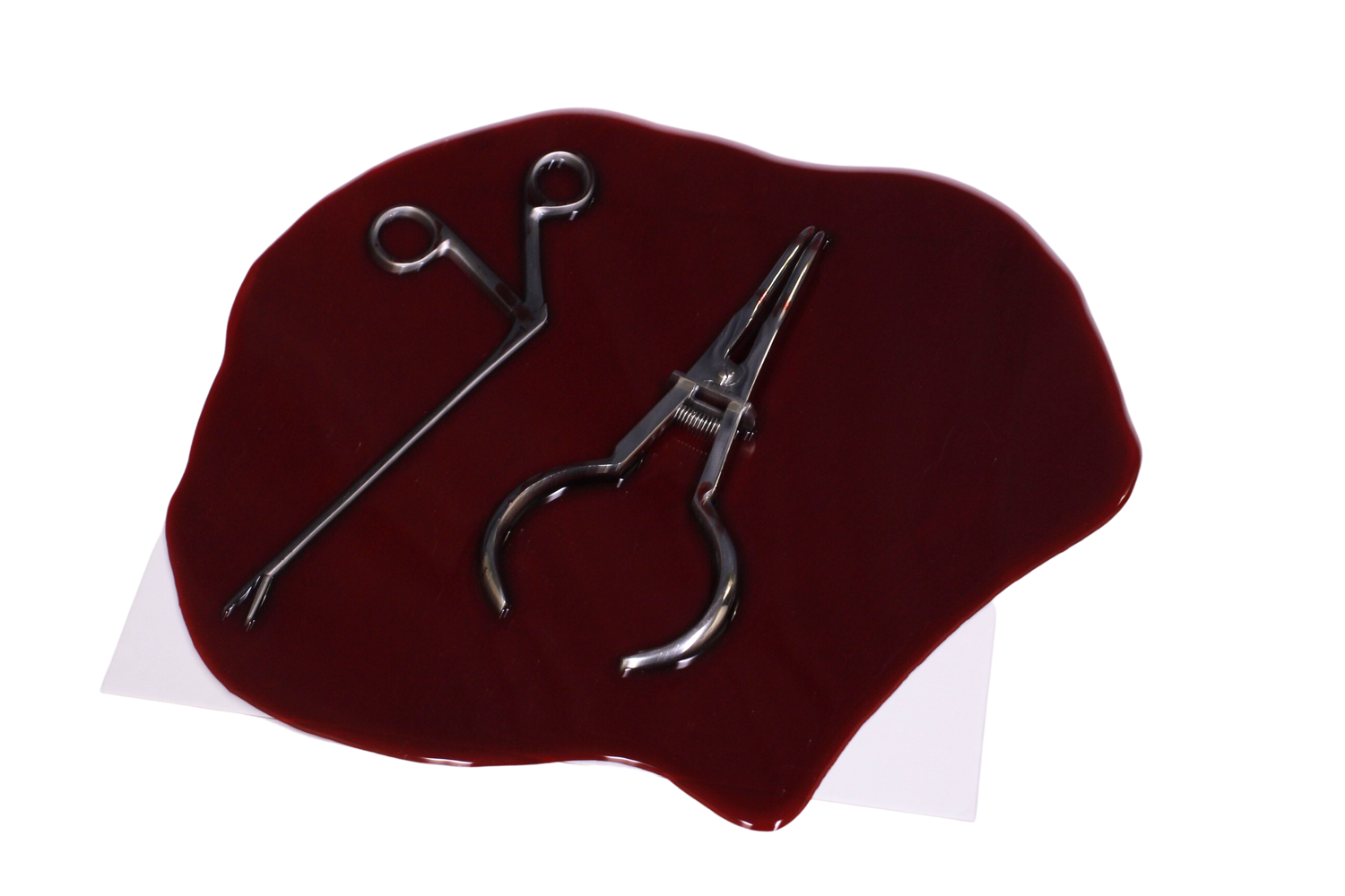 Resin Blood Pool with Medical Clamps – Dapper Cadaver Props