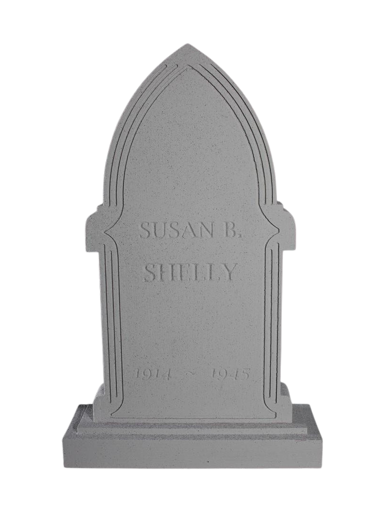 Susan Shelley Gothic Headstone Prop – Dapper Cadaver Props