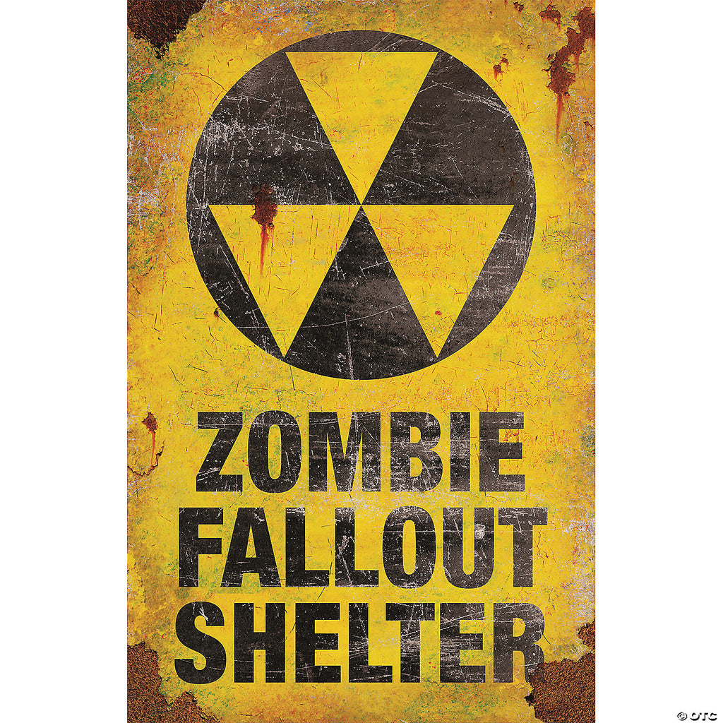 Zombie Fallout Shelter Sign – Dapper Cadaver Props