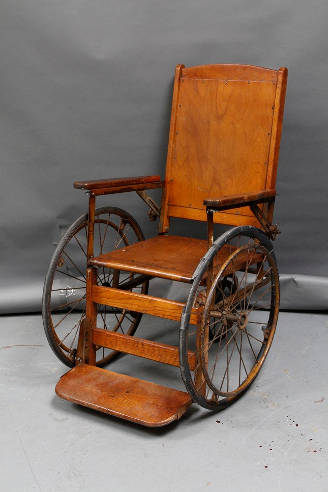 Vintage Wooden Wheel Chair Rental Prop – Dapper Cadaver Props