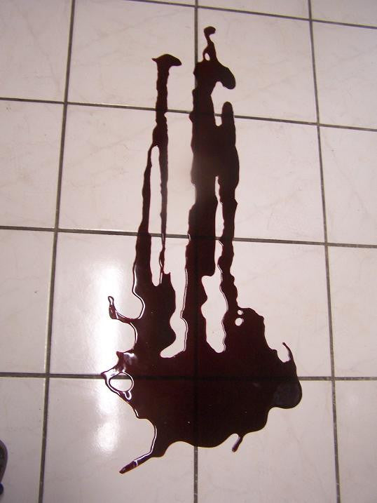 blood filled pool
