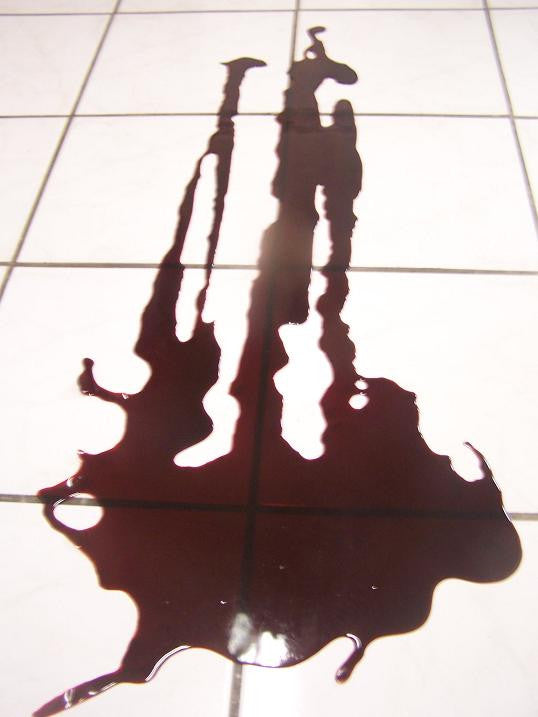 blood filled pool