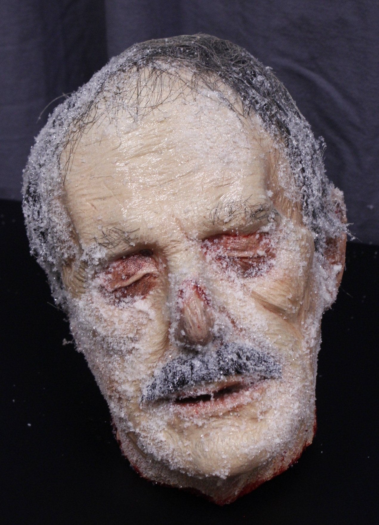 frozen human head